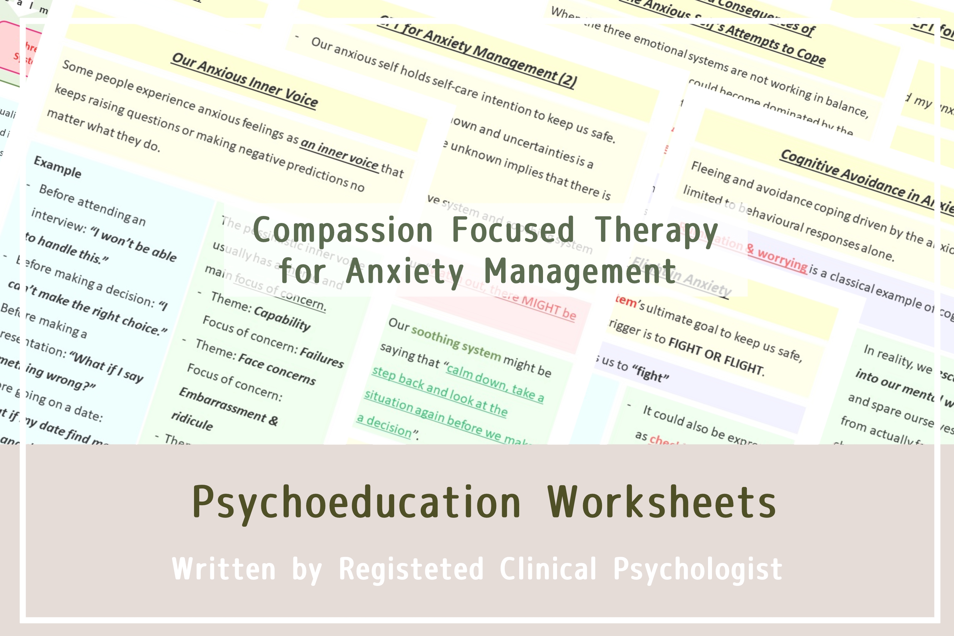 Understanding Anxiety: Compassion Focused Therapy Resources ...