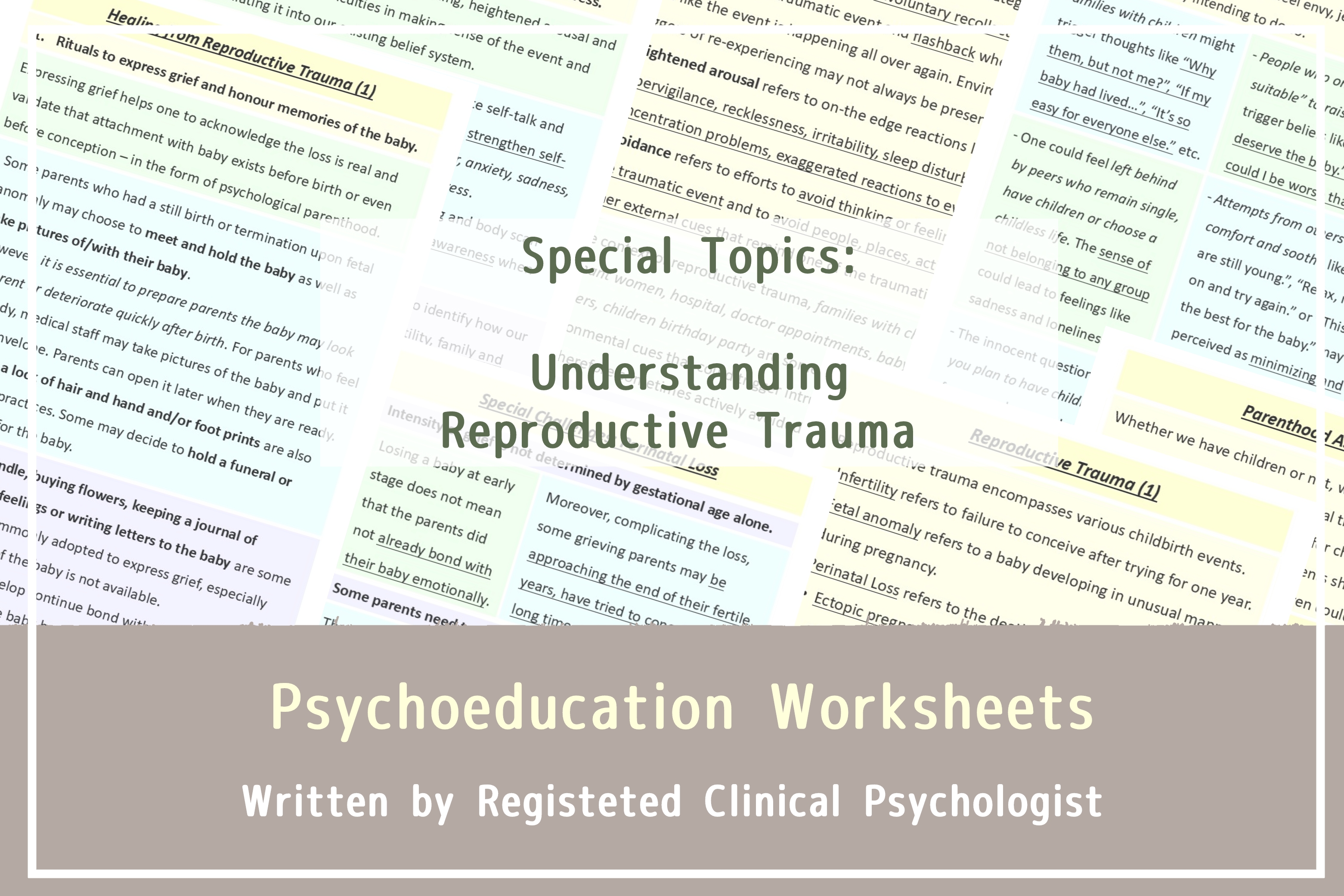 Psychoeducation Worksheets: Coping with Reproductive Trauma ...