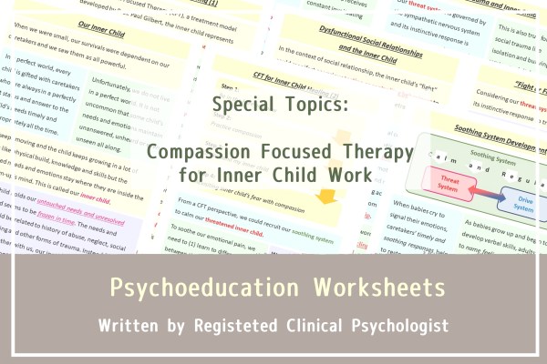 Compassion Focused Therapy: Psychoeducation Worksheets for Inner Child ...