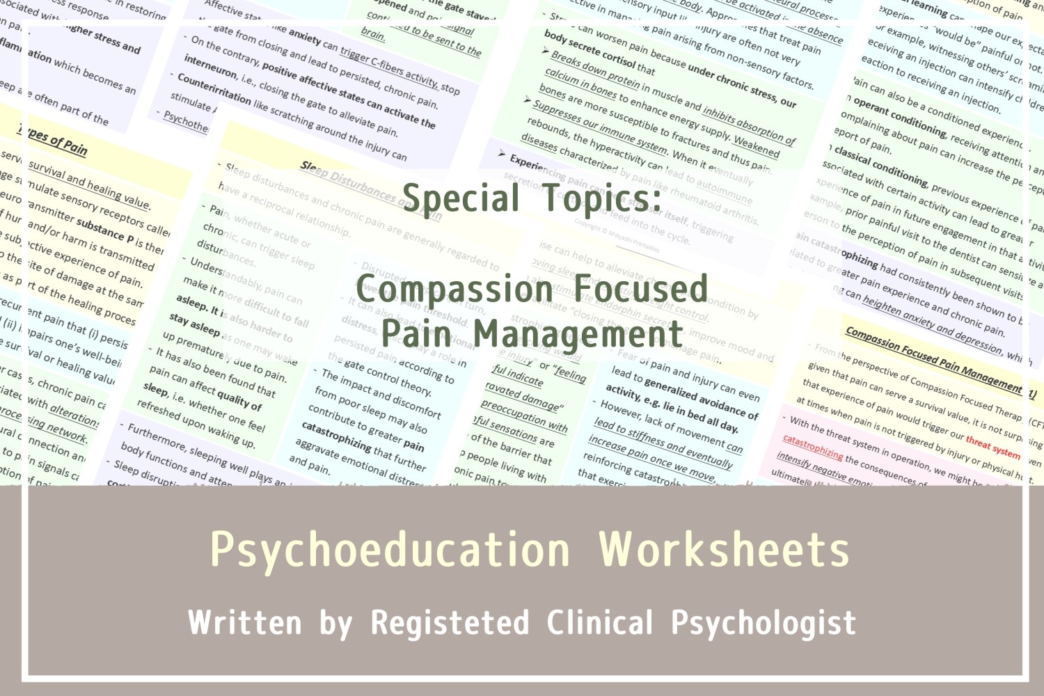 Downloadable Worksheets for Pain Management Techniques – Compassionate ...